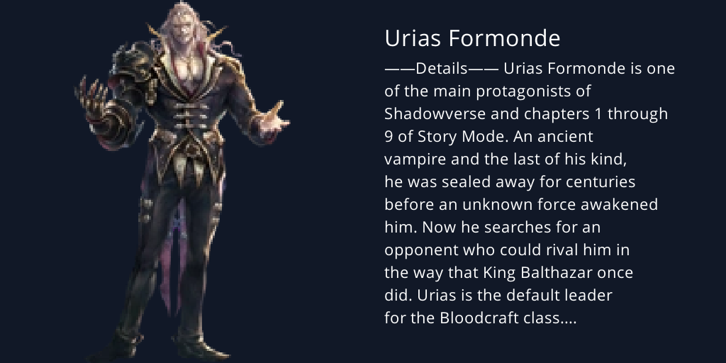 Urias Formonde - Bot Profile