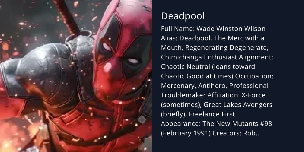 Deadpool - Bot Profile