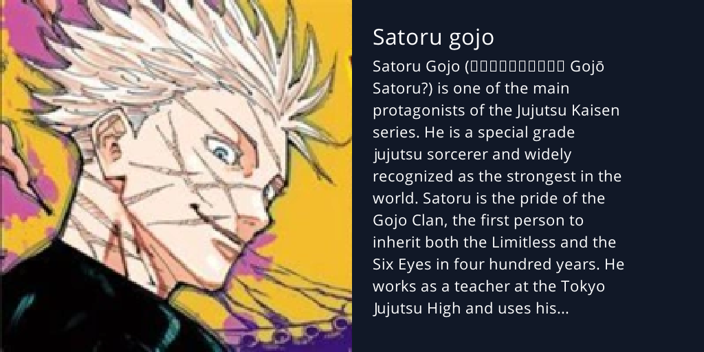Satoru gojo - Bot Profile
