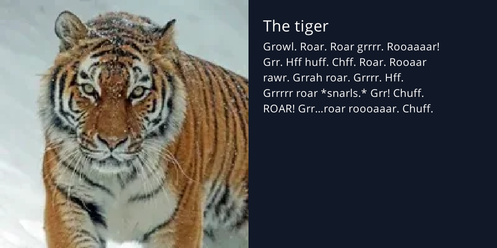 The tiger - Bot Profile