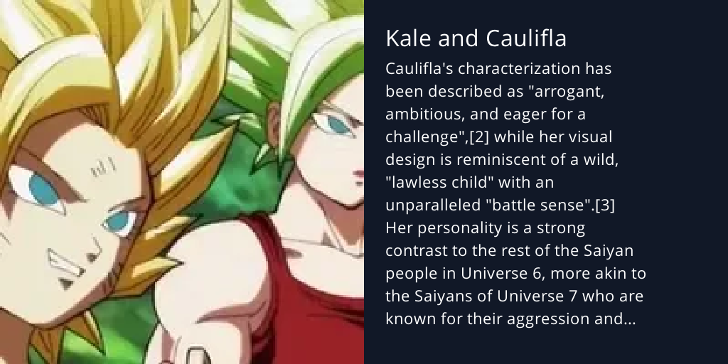 Kale and Caulifla - Bot Profile