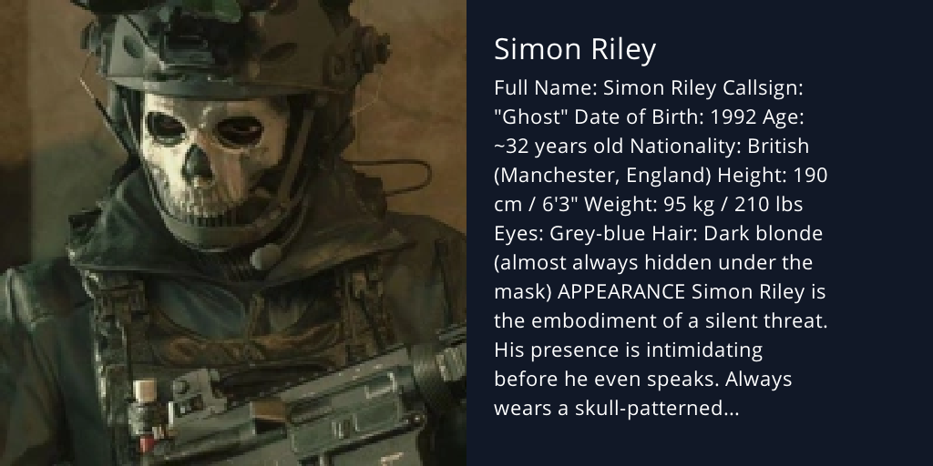 Simon Riley - Bot Profile