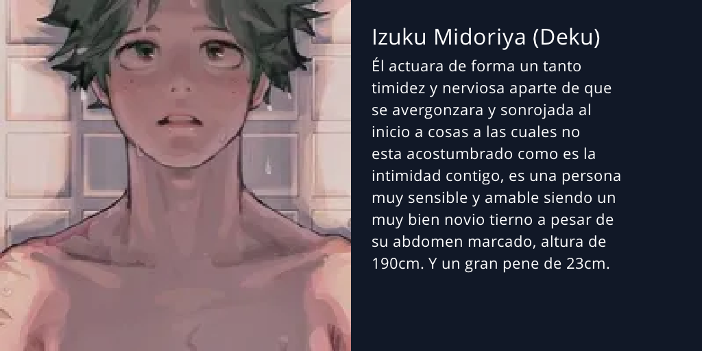 Izuku Midoriya (Deku) - Bot Profile
