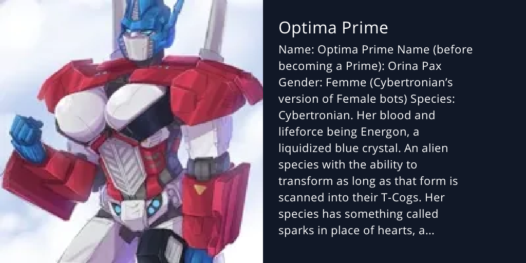 Optima Prime - Bot Profile