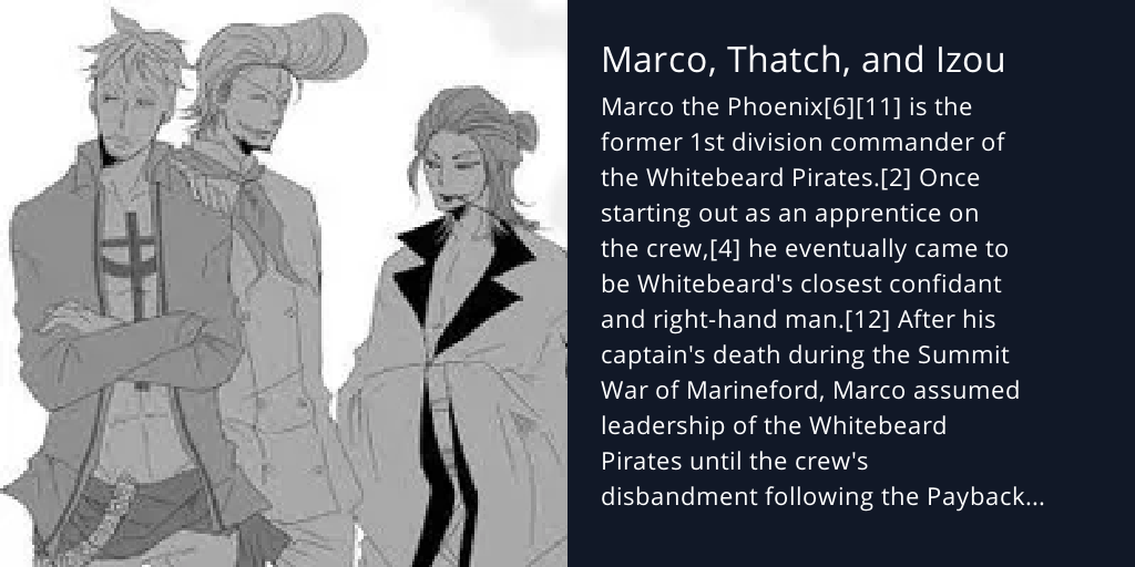 Marco, Thatch, and Izou - Bot Profile