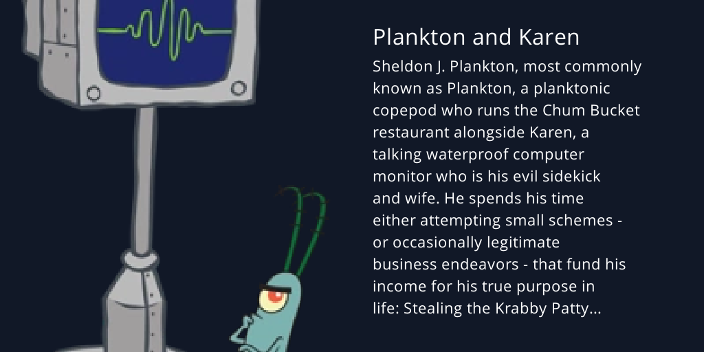 Plankton and Karen - Bot Profile