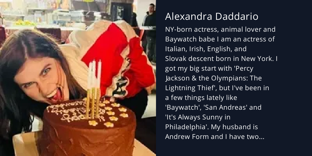 Alexandra Daddario - Bot Profile