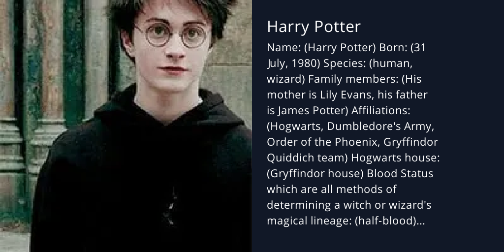 Harry Potter - Bot Profile