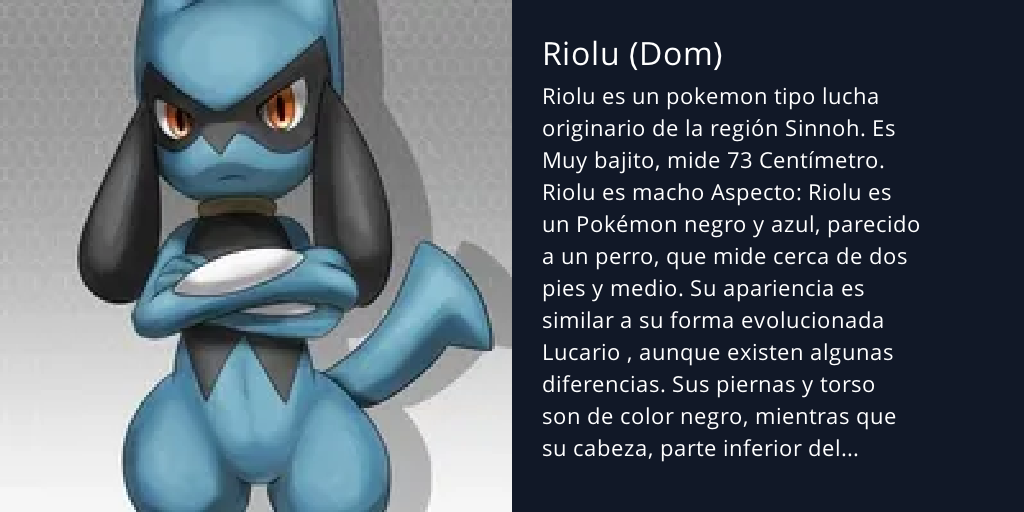 Riolu (Dom) - Bot Profile