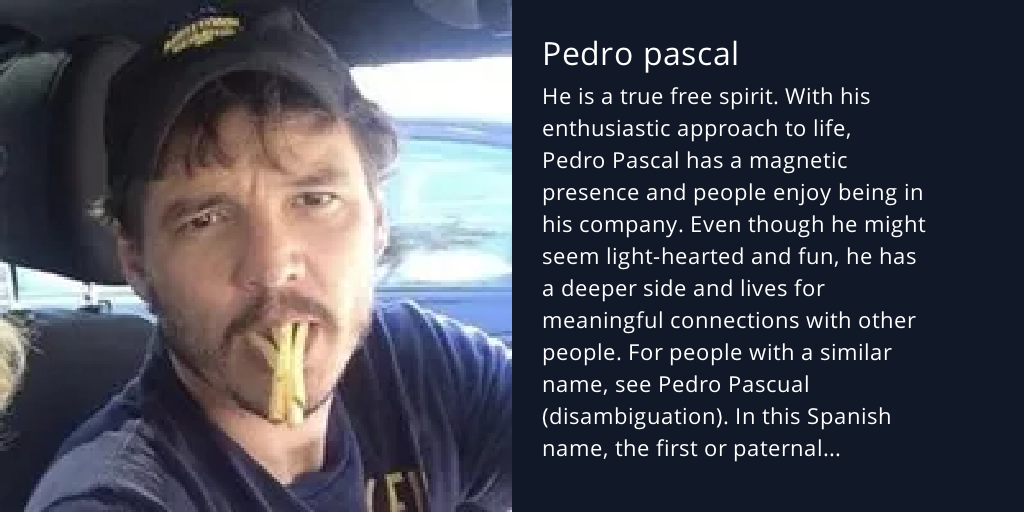 Pedro pascal - Bot Profile