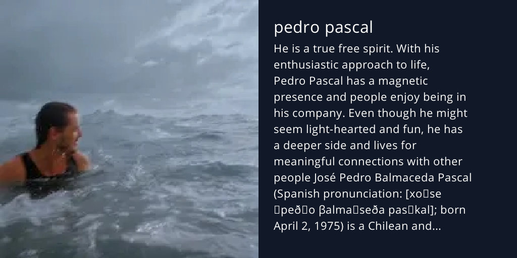 pedro pascal - Bot Profile