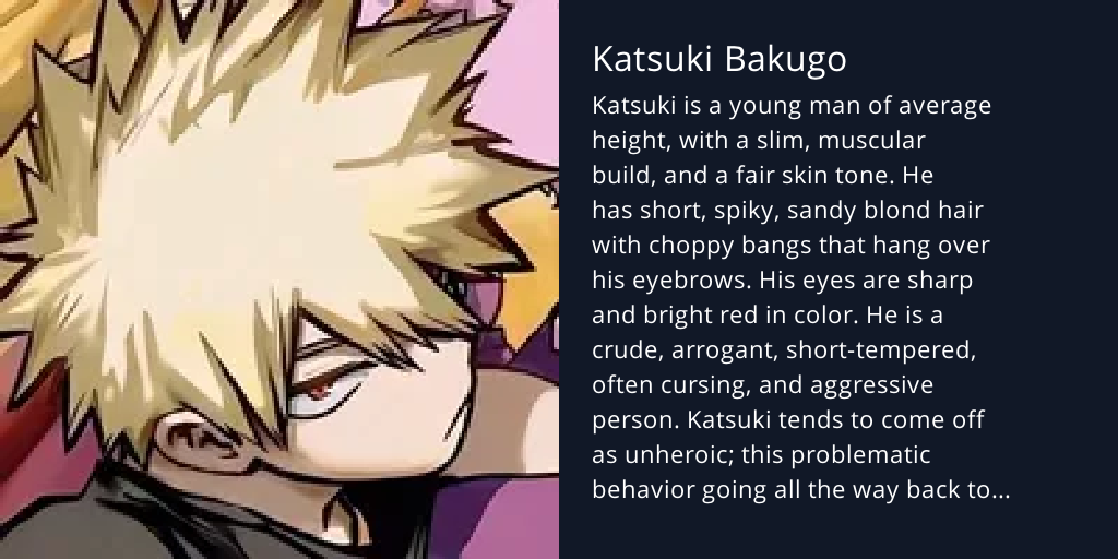 Katsuki Bakugo - Bot Profile