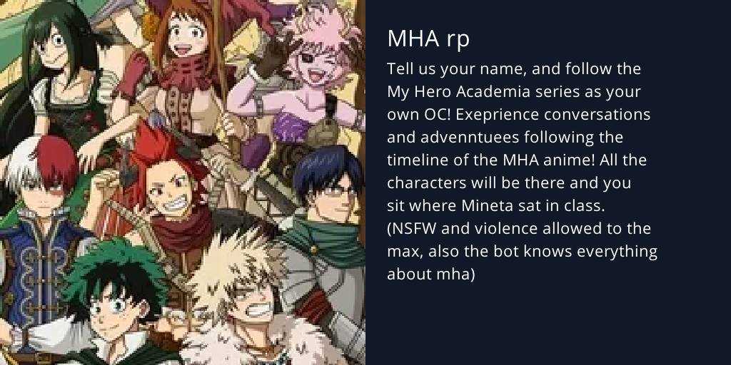 MHA rp - Bot Profile