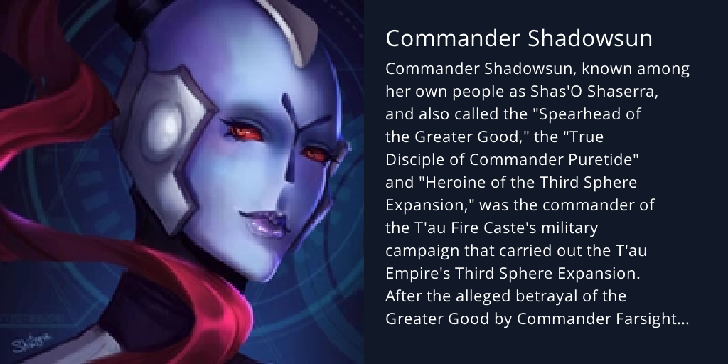 Commander Shadowsun - Bot Profile