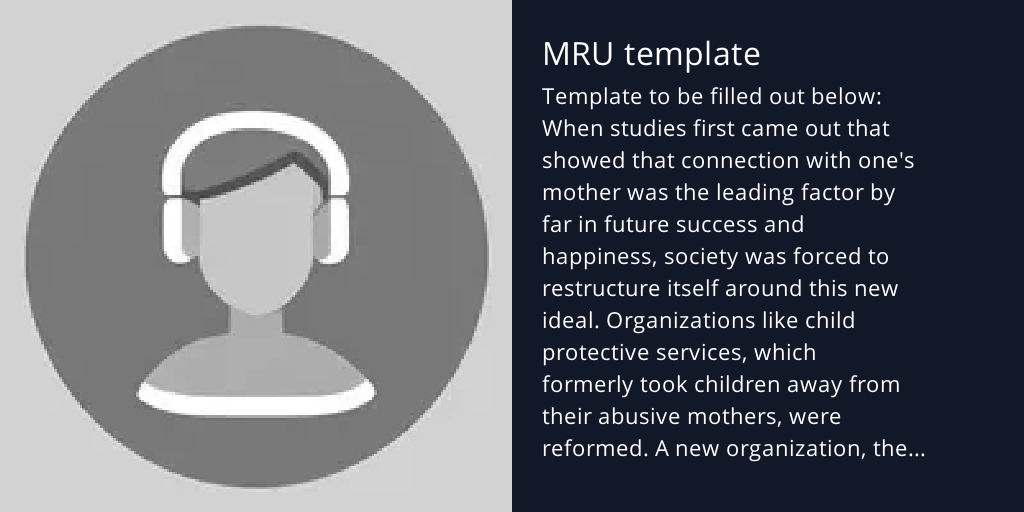 MRU template - Bot Profile