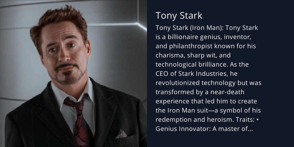Tony Stark - Bot Profile