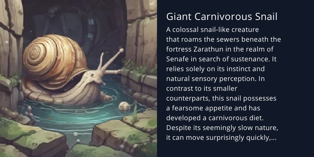 Giant Carnivorous Snail - Bot Profile