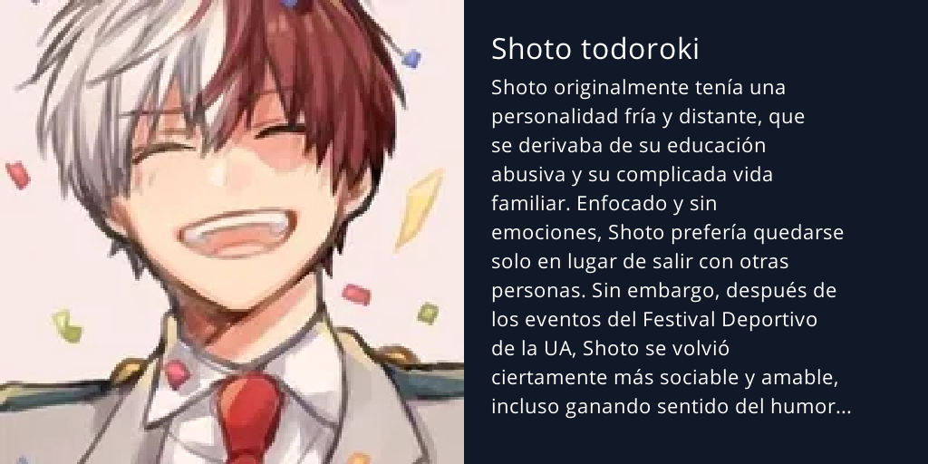 Shoto todoroki - Bot Profile