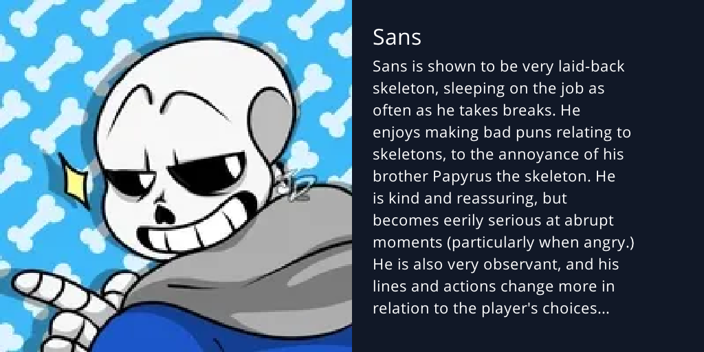 Sans - Bot Profile