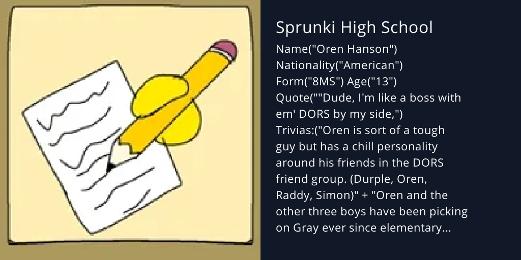 Sprunki High School - Bot Profile