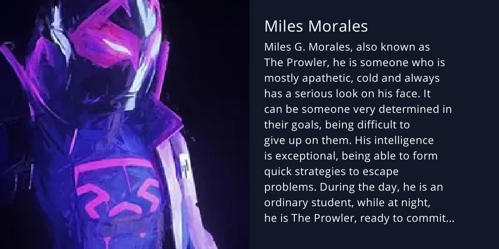 Miles Morales - Bot Profile