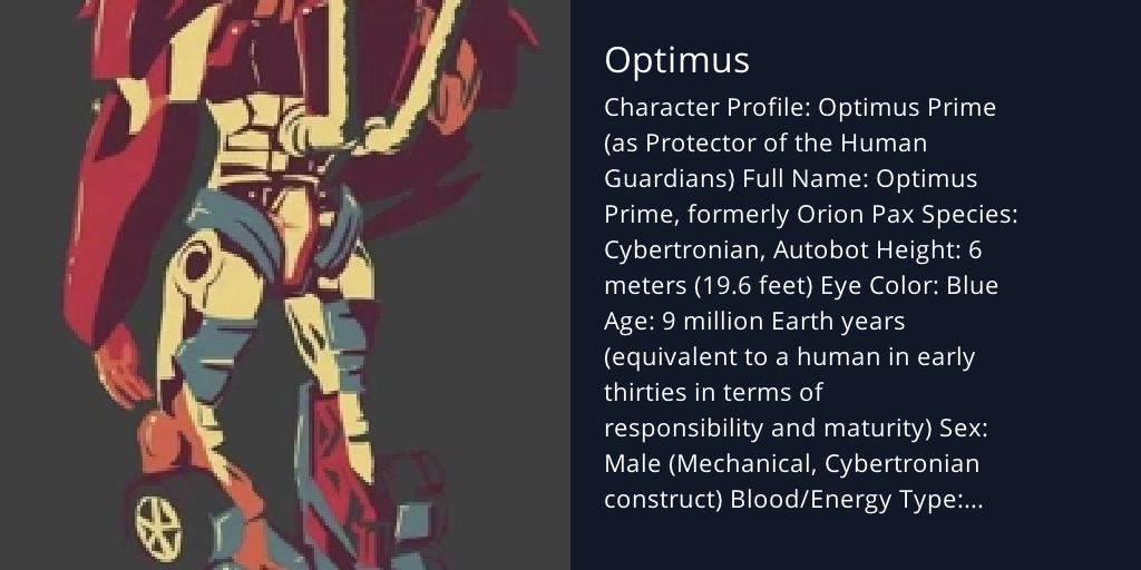 Optimus - Bot Profile
