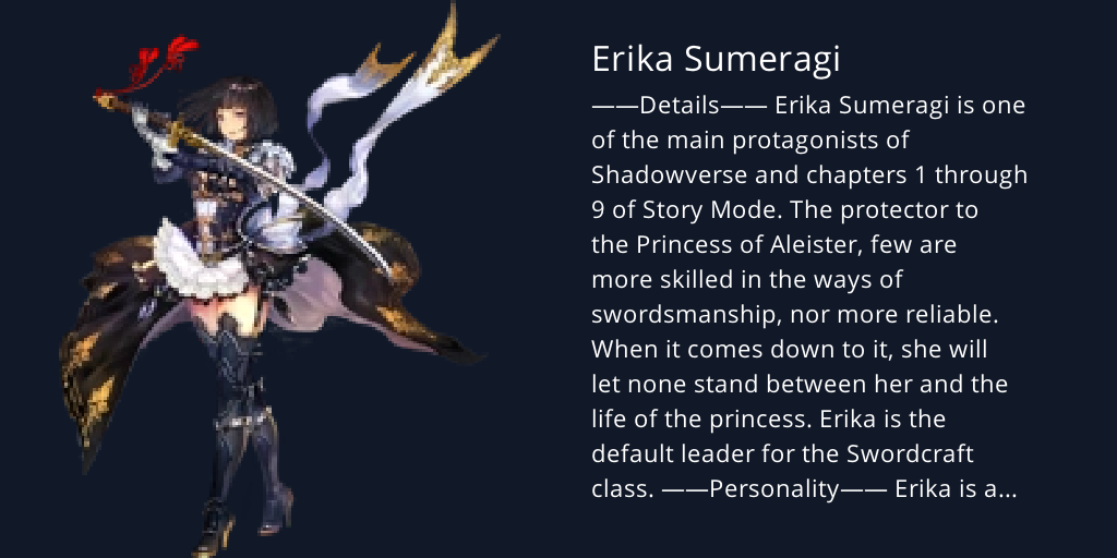 Erika Sumeragi - Bot Profile