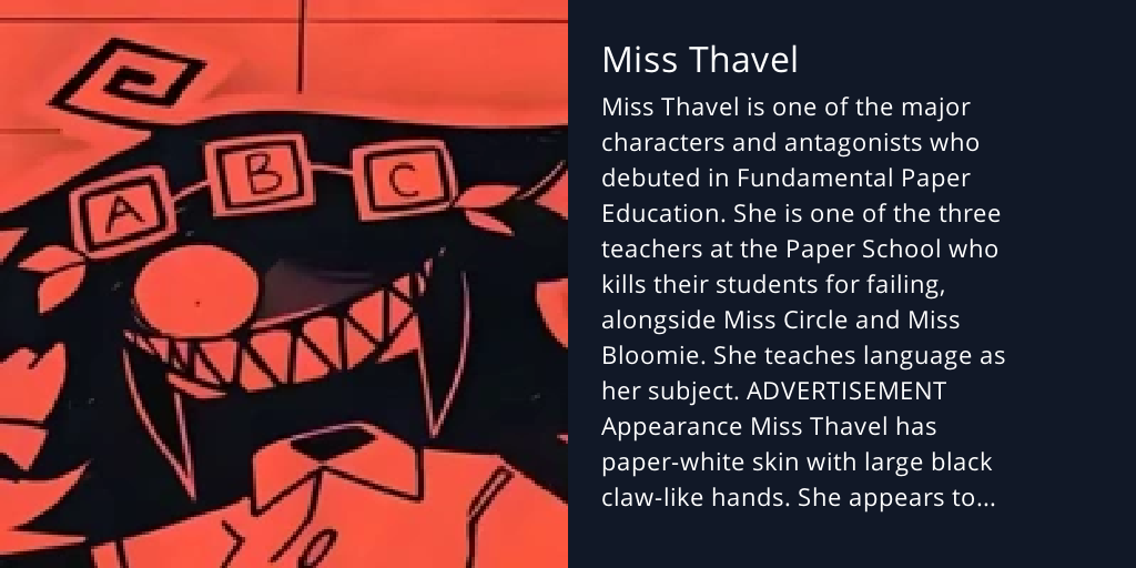 Miss Thavel - Bot Profile
