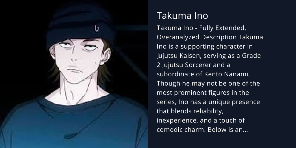 Takuma Ino - Bot Profile