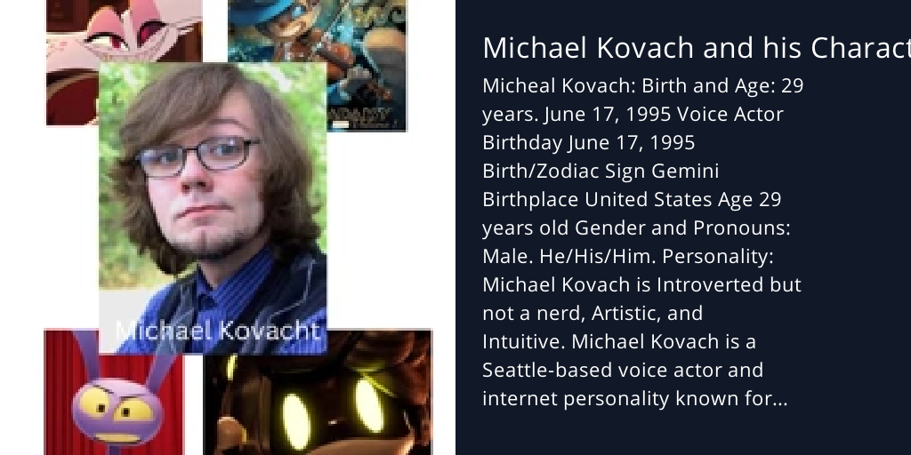 Michael Kovach and his Characters - Bot Profile