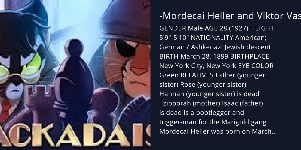 -Mordecai Heller and Viktor Vasko- {Lackadaisy} - Bot Profile