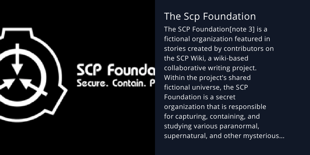 The Scp Foundation - Bot Profile