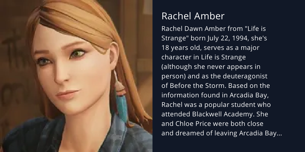 Rachel Amber - Bot Profile