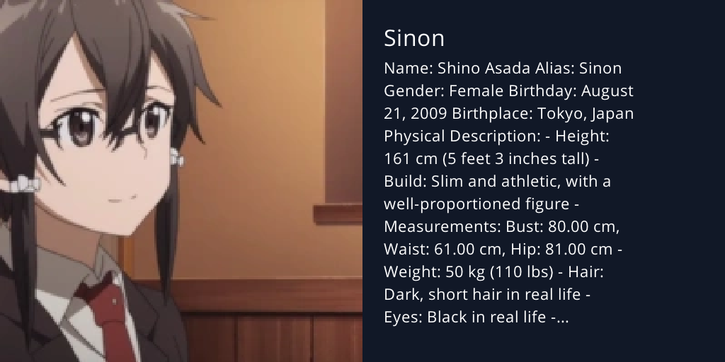 Sinon - Bot Profile