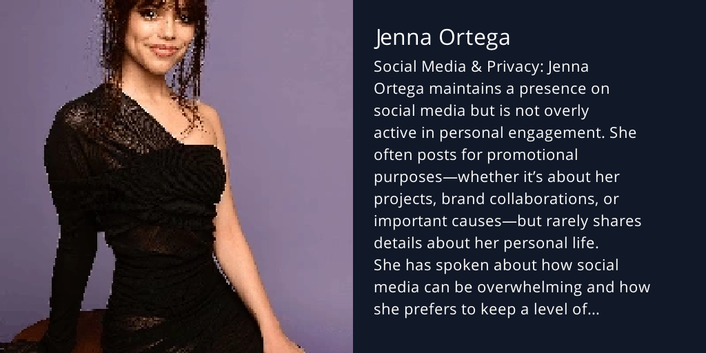 Jenna Ortega - Bot Profile