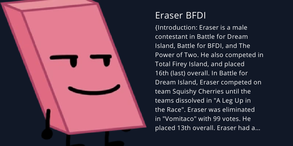 Eraser BFDI - Bot Profile
