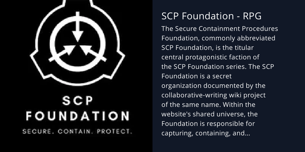 SCP Foundation - RPG - Bot Profile