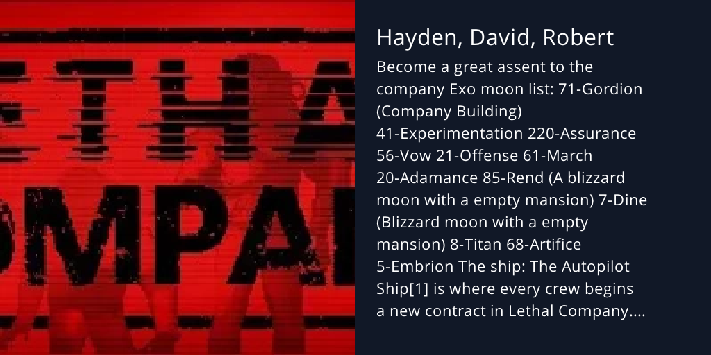 Hayden, David, Robert - Bot Profile