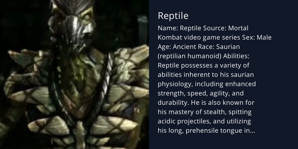 Reptile - Bot Profile