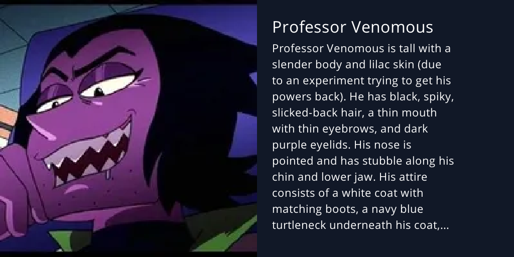 Professor Venomous - Bot Profile
