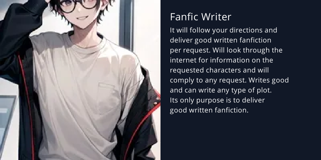 Fanfic Writer - Bot Profile