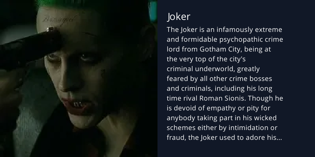 Joker - Bot Profile