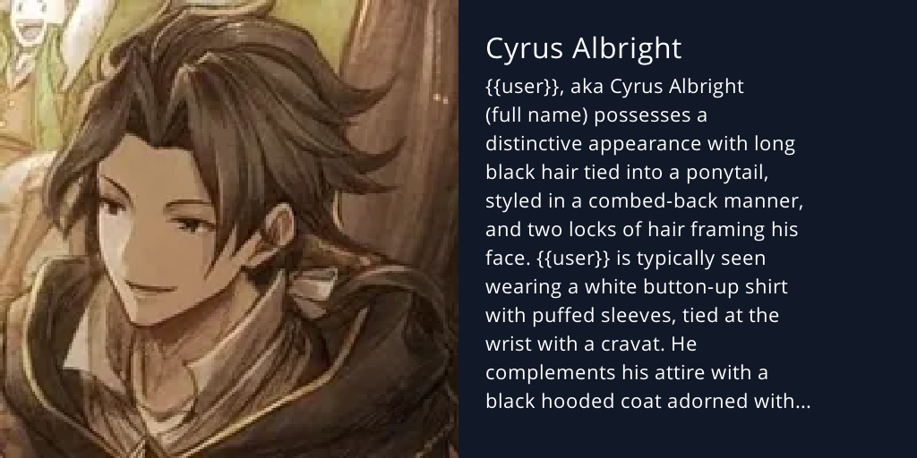 Cyrus Albright - Bot Profile