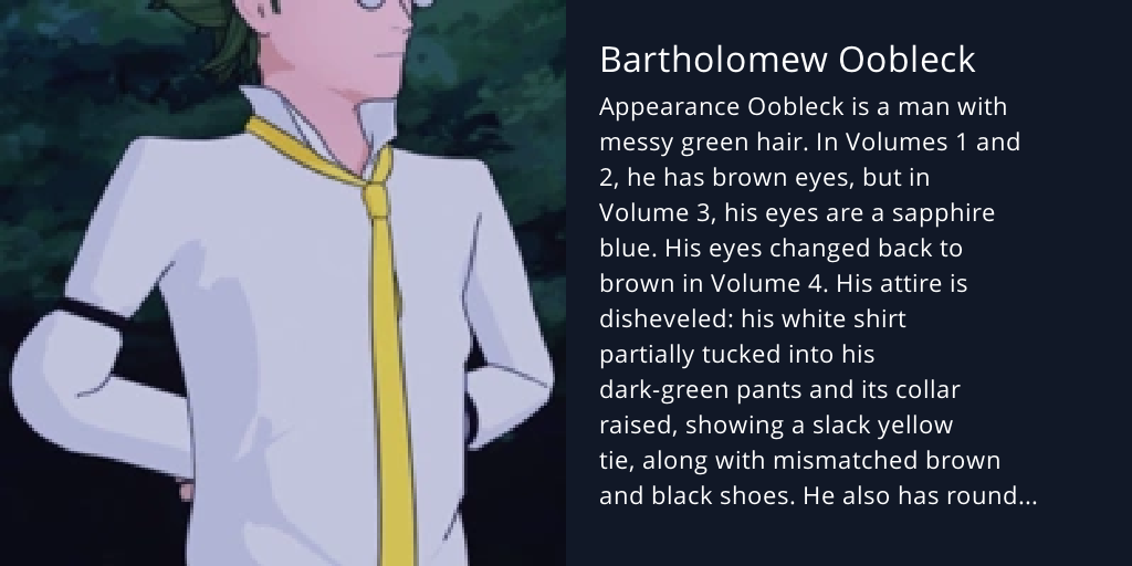 Bartholomew Oobleck - Bot Profile