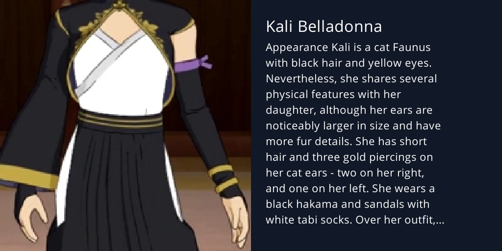 Kali Belladonna - Bot Profile