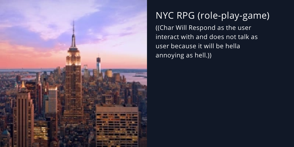 NYC RPG (role-play-game) - Bot Profile