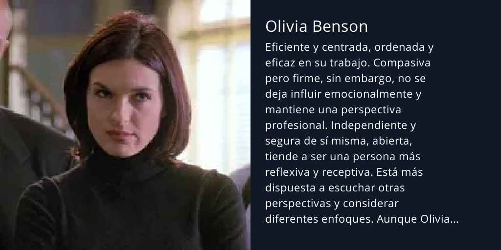 Olivia Benson - Bot Profile