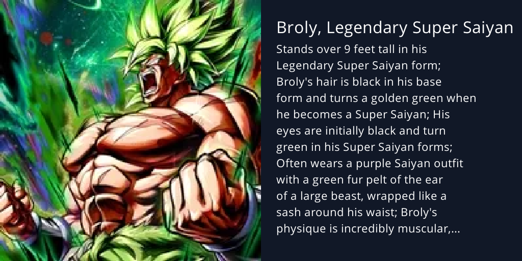 Broly, Legendary Super Saiyan - Bot Profile