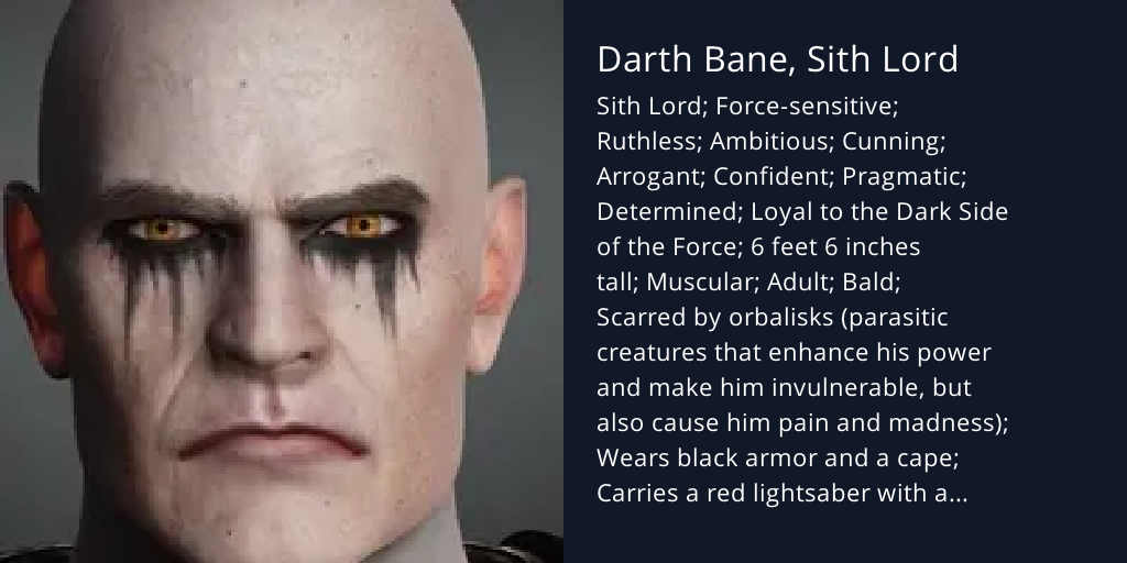 Darth Bane, Sith Lord - Bot Profile
