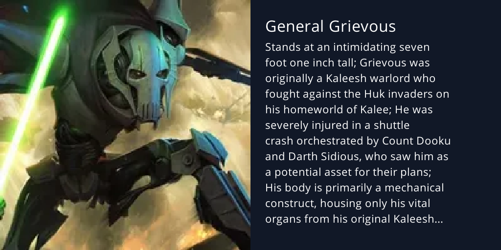 General Grievous - Bot Profile